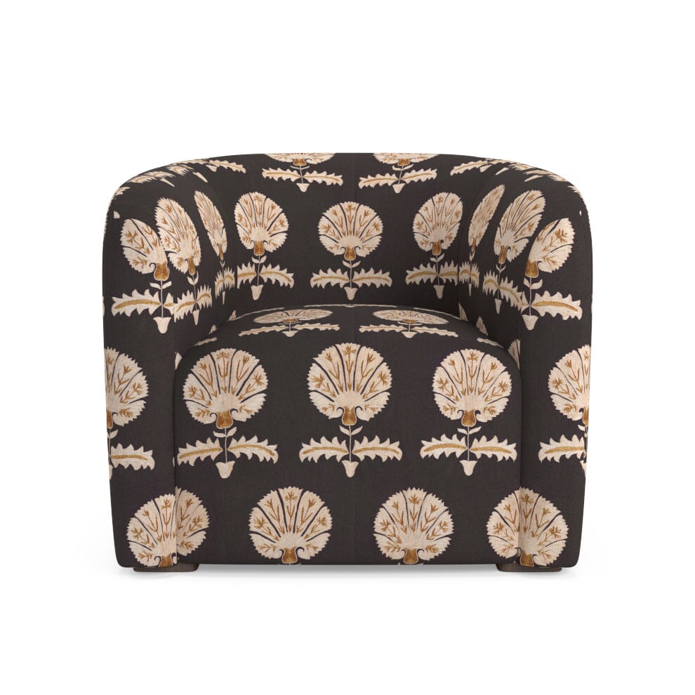 St. Frank | Esther Accent Chair - Black Daisy Suzani