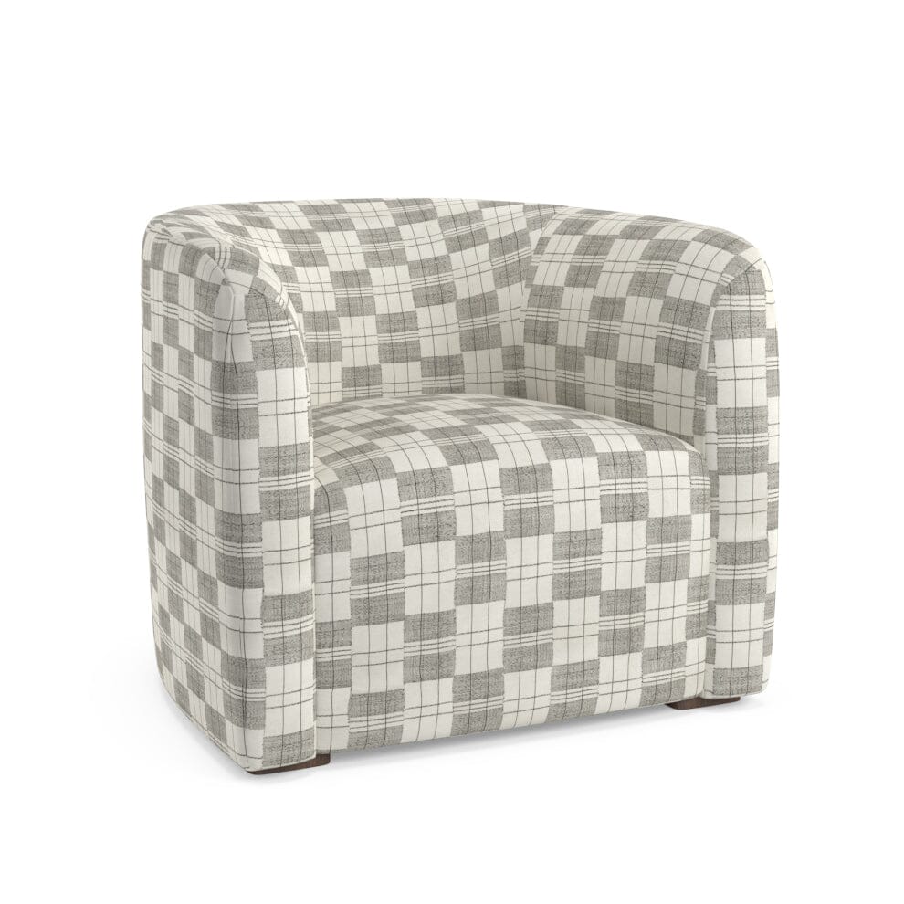 St. Frank | Esther Accent Chair - Charcoal Plaid Mossi