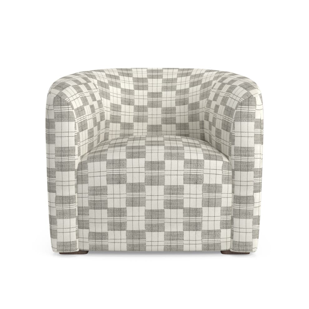 St. Frank | Esther Accent Chair - Charcoal Plaid Mossi