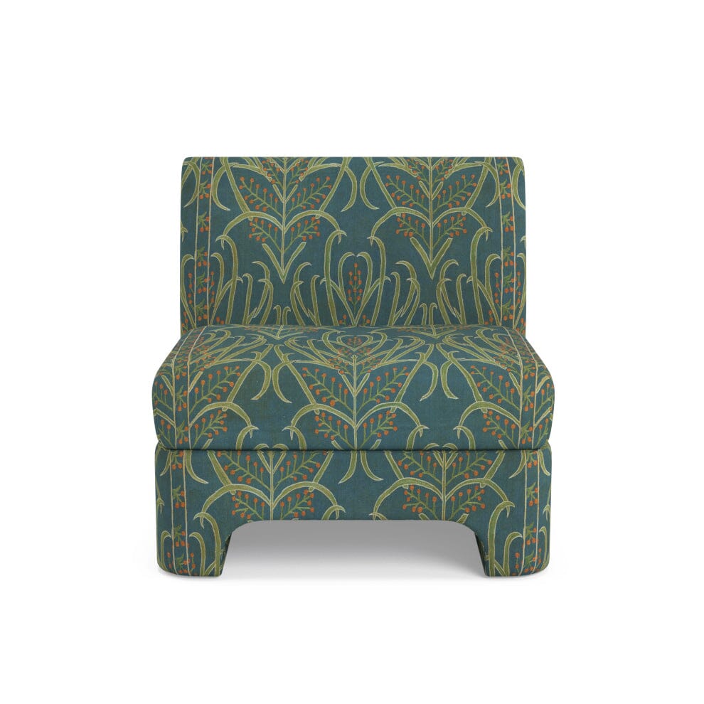St. Frank | Sienna Slipper Chair - Teal Vines Suzani