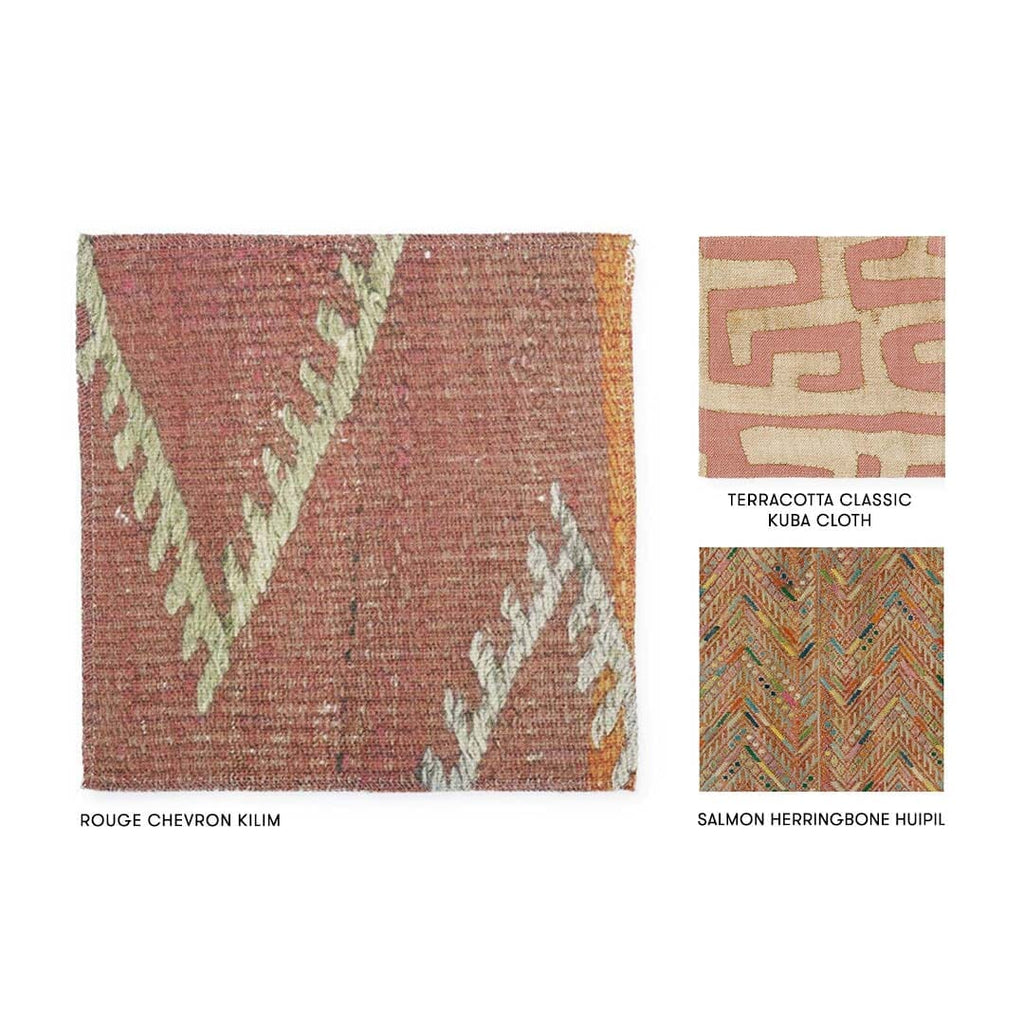 St. Frank | Rouge Chevron Kilim Outdoor Performance Fabric