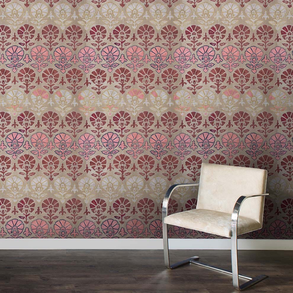 St. Frank | Blush Daisy Suzani Wallpaper Swatch